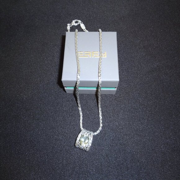 Effy | Jewelry | Effy Green Amethyst Pendant With 925 8 Silver Wheat ...